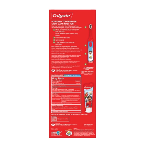 Other | Ryans World Battery Powered Kids Toothbrush And Colgate ...
